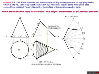Development of surfaces of solids -ENGINEERING DRAWING - RGPV,BHOPAL | PPT