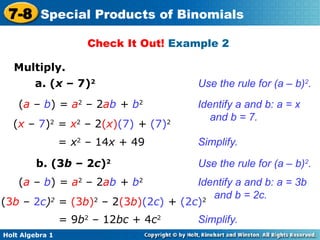 8 Special Products of Polynomials and its ideas | PPT
