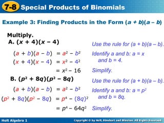 8 Special Products of Polynomials and its ideas | PPT
