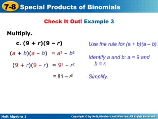 8 Special Products of Polynomials and its ideas | PPT