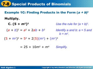 8 Special Products of Polynomials and its ideas | PPT