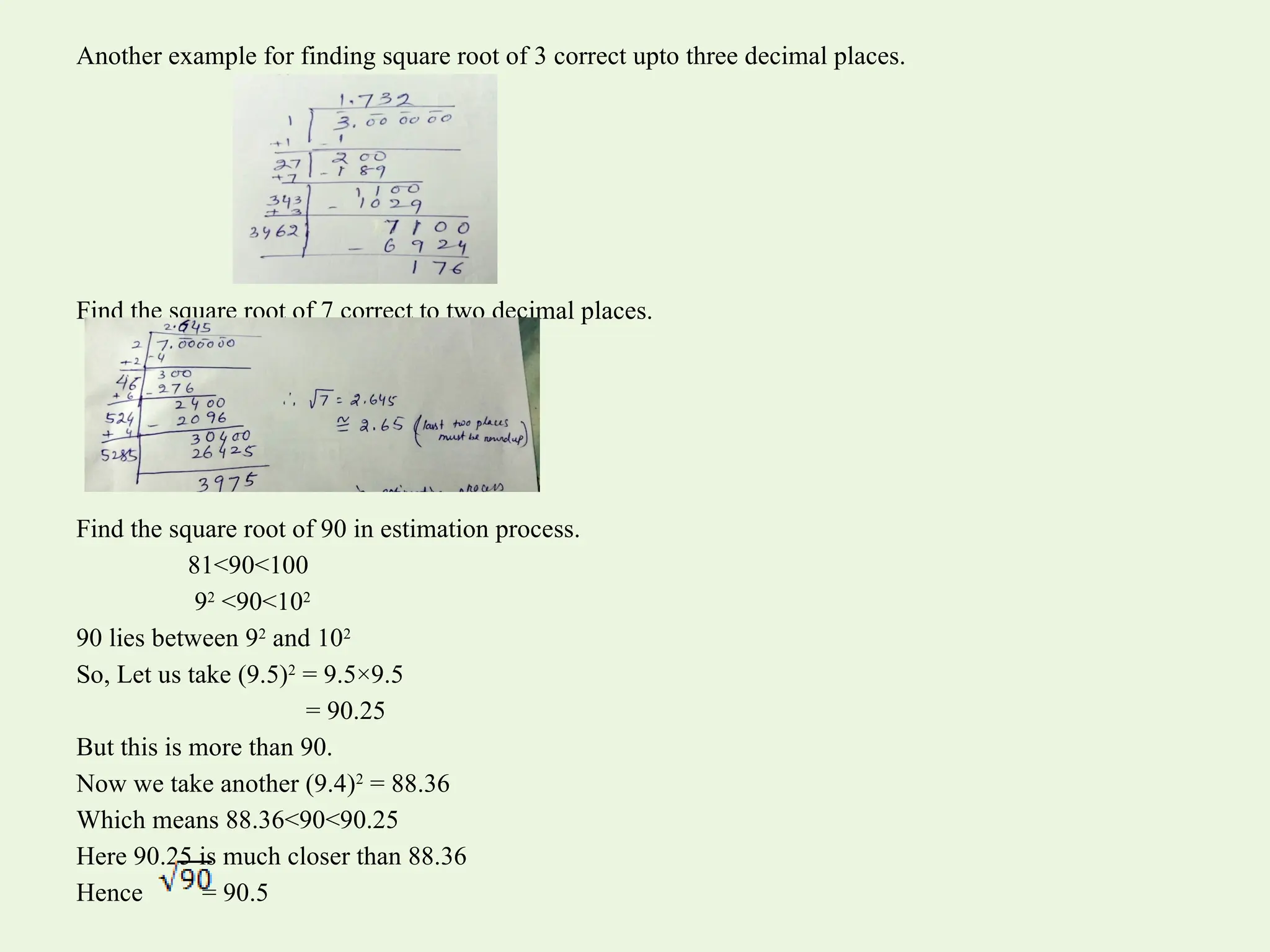 Mathematics Class 8 Square Roots Methods .pptx