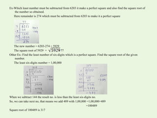 Mathematics Class 8 Square Roots Methods .pptx | Free Download