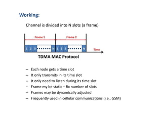 Wireless Sensors Networks - MAC protocols - TDMA | PPT