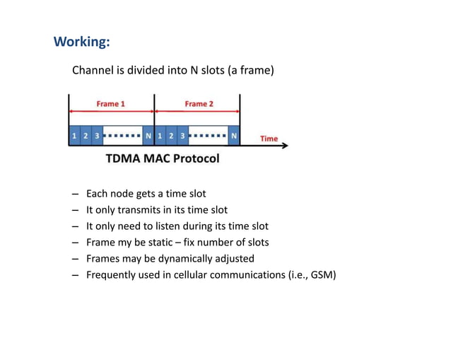 Wireless Sensors Networks - MAC protocols - TDMA | PPT