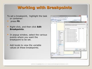 8\9 SSIS 2008R2_Training - Debugging_Package | PPT