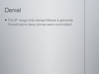 8 stages of genocide | PPT