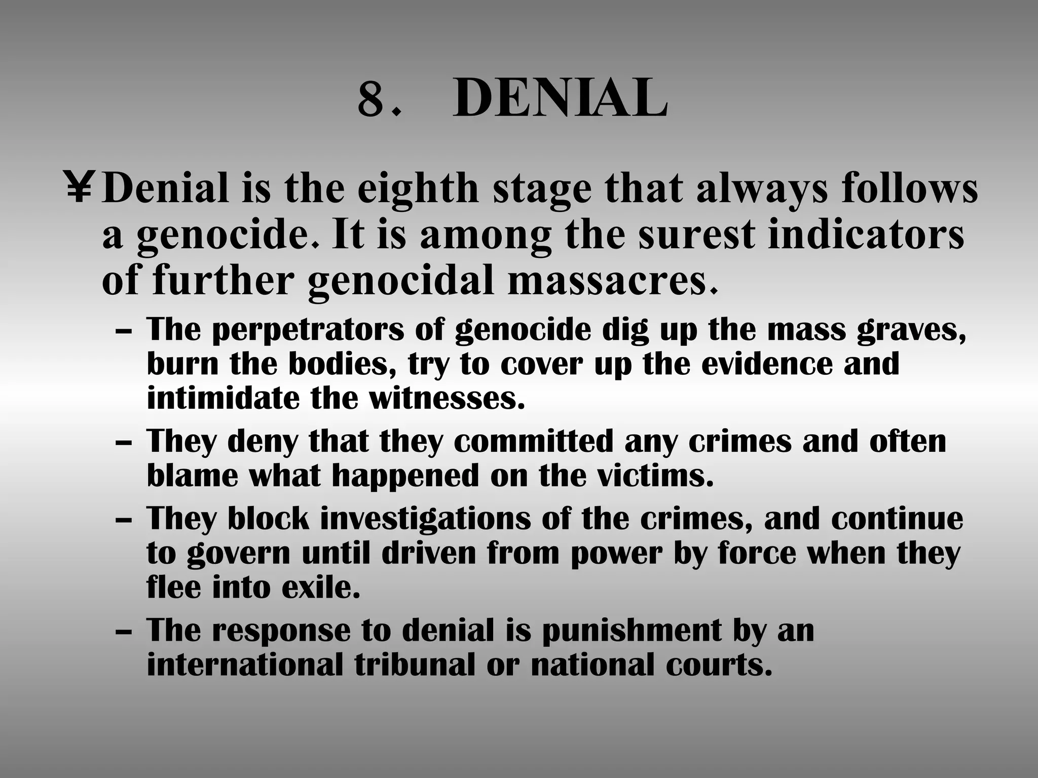 8 Stages of Genocide | PPT