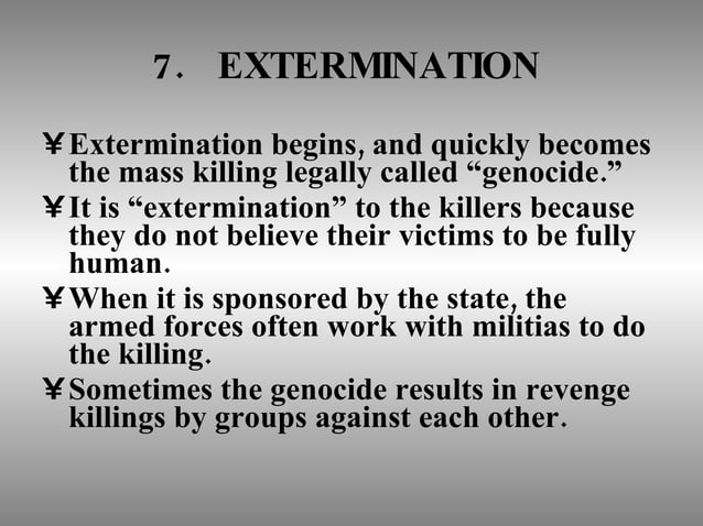 8 Stages of Genocide | PPT