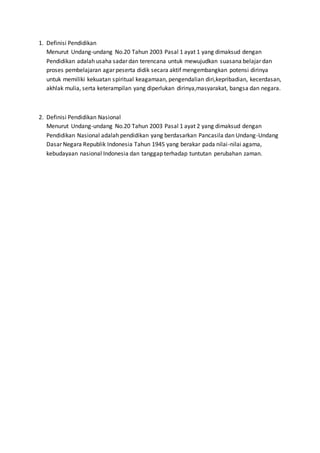 8 standar pendidikan nasional | DOCX