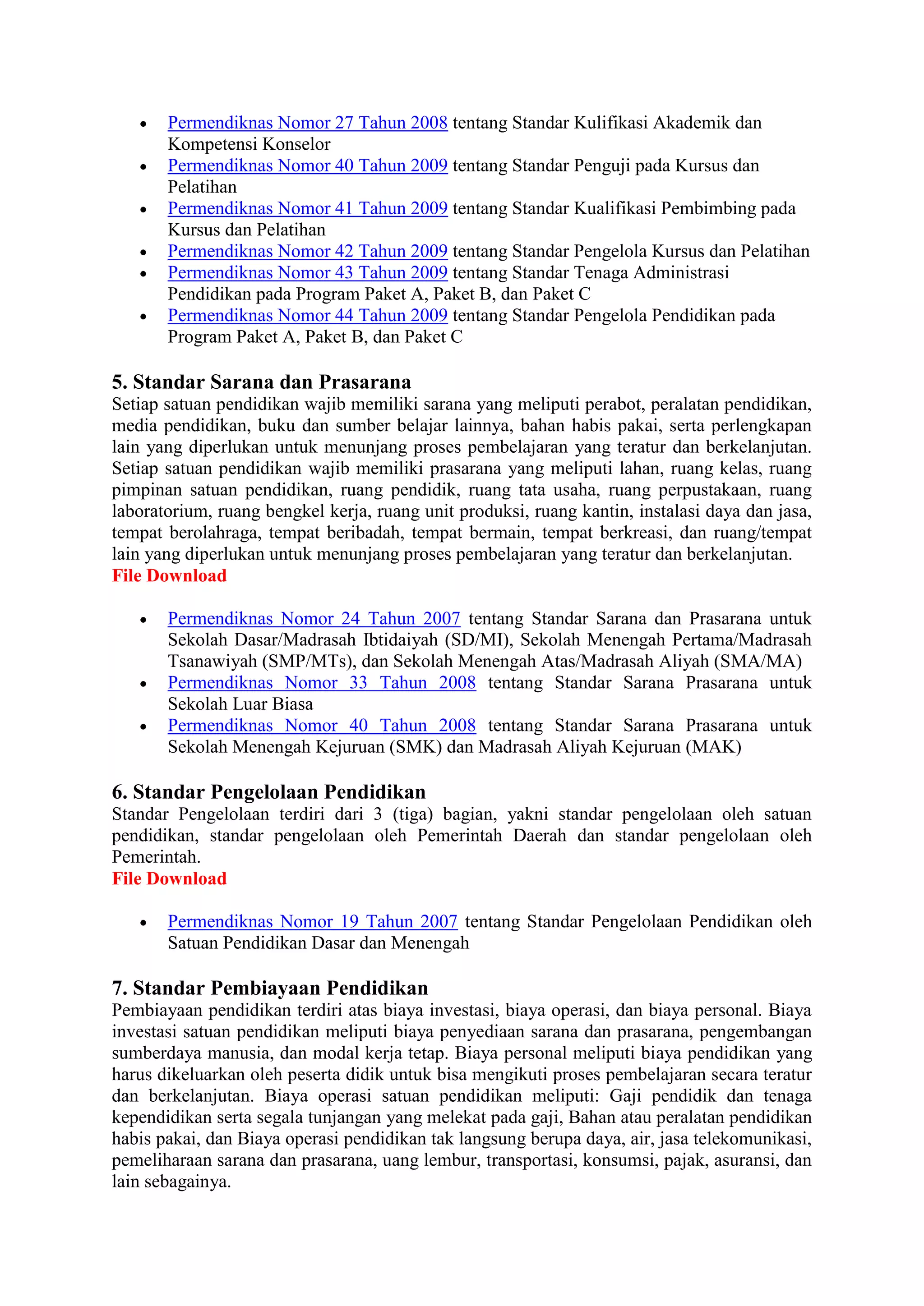 8 standart nasional pendidikan | PDF