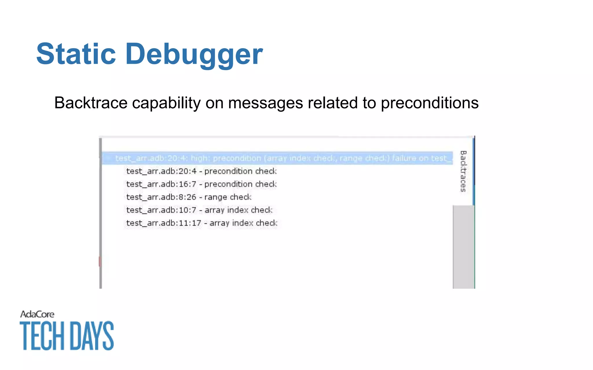Tech Days 2015: Static Analysis CodePeer | PPT