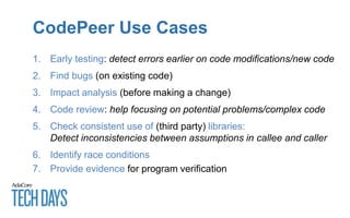 Tech Days 2015: Static Analysis CodePeer | PPT