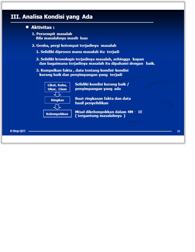 8 step aktivitas qcc. oleh toyota indonesia institute | PDF