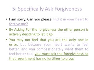 8 steps how to ask forgiveness | PPT