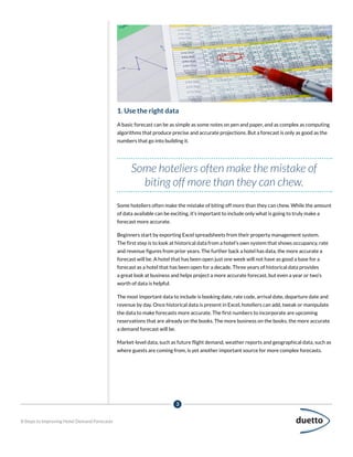 Whitepaper - 8 Steps to Improve Hotel Demand Forecasting | PDF