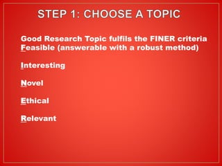 8 steps for writing an effective research paper | PPTX