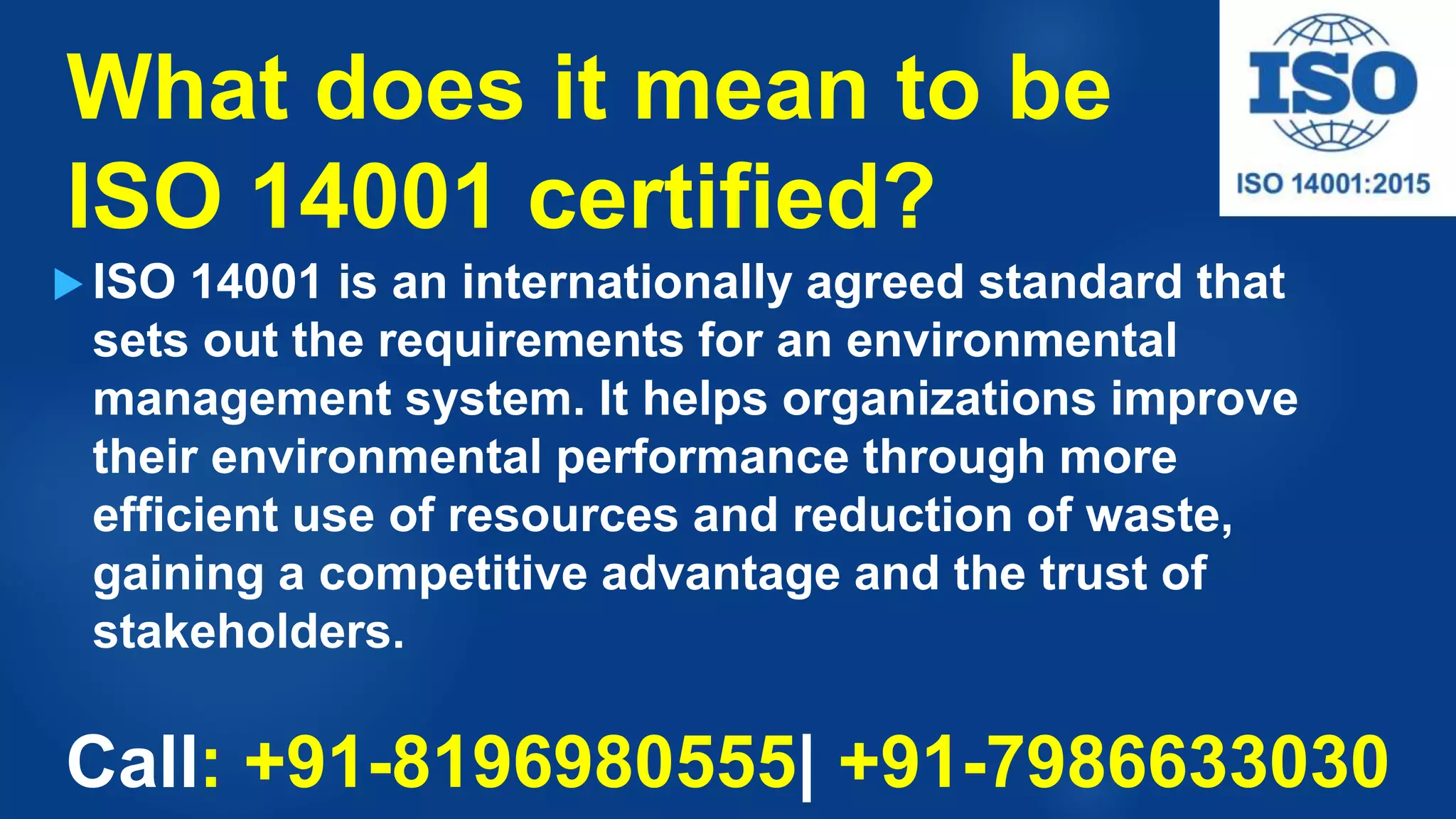 8 Steps - How To Get ISO 14001 Certification in India? | PPTX