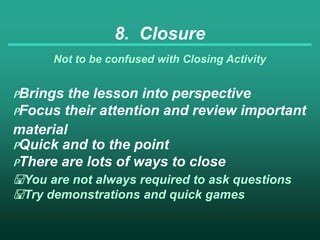 8steps in good teaching | PPT