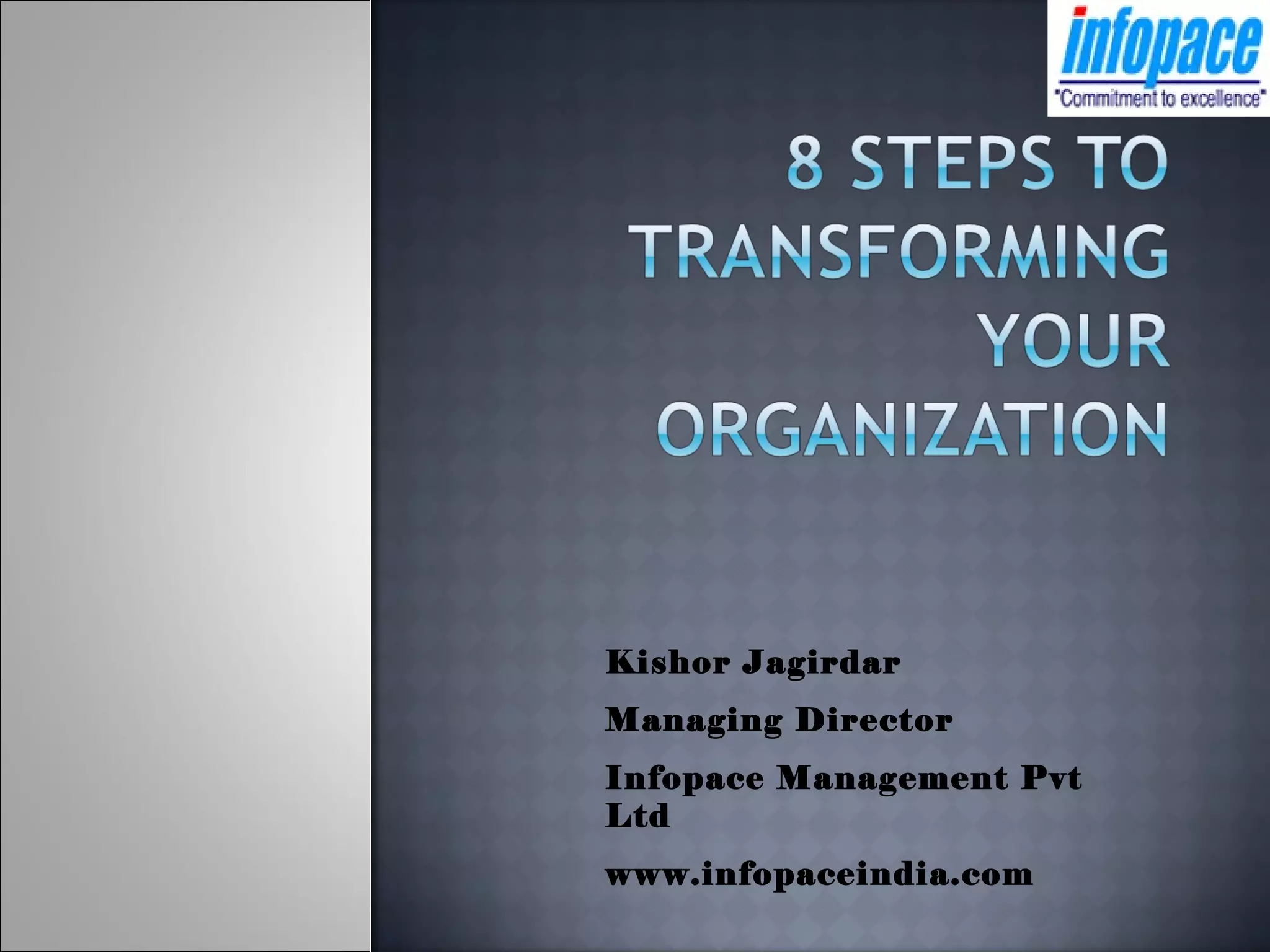 8 steps of transforming organisation | PPT