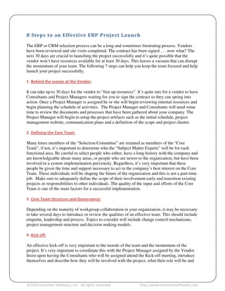 8 Steps to an Effective ERP Project Launch | PDF