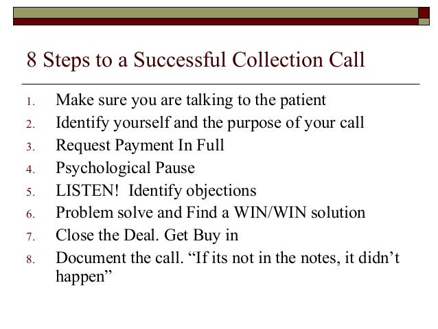 8 steps to a successful collection call6