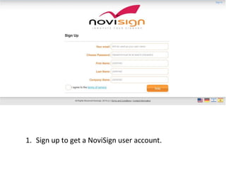 8 steps to broadcast digital signage using NoviSign | PDF
