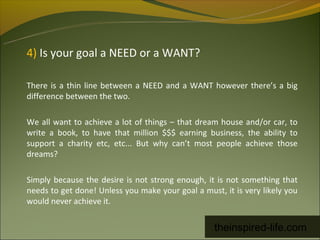 8 steps to effective goal setting | PPT