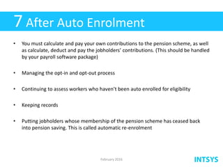 8 steps to guide you through Automatic Enrolment | PPT