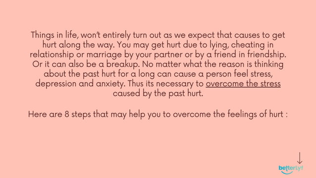 8 steps to overcome our feelings of hurt | PDF | Mental Health ...