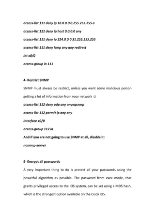 8 steps to protect your cisco router | PDF