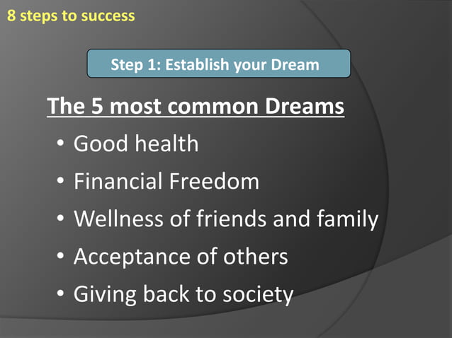 8 steps to success | PPTX | Career Advice | Careers