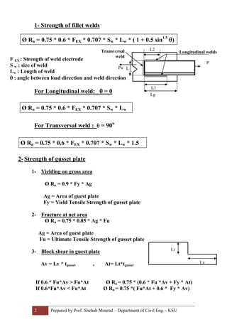 08-Strength of Welded Connections (Steel Structural Design & Prof ...