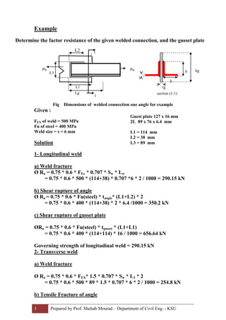 08-Strength of Welded Connections (Steel Structural Design & Prof ...
