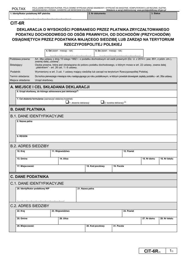 Form cit-6 rw4 | PDF | Business Accounting & Finance | Business