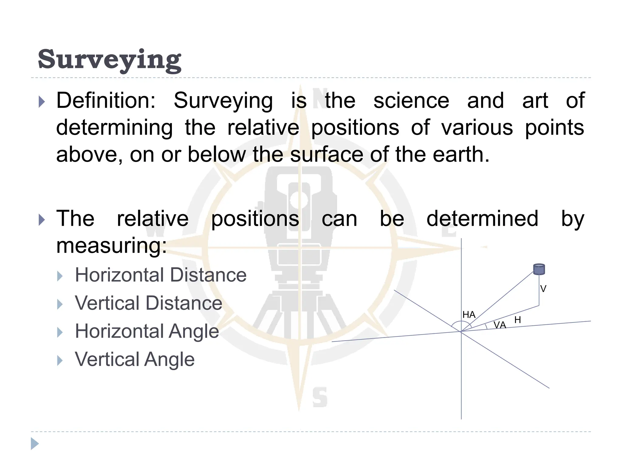 Surveying - objectives, principles, classification | PPTX