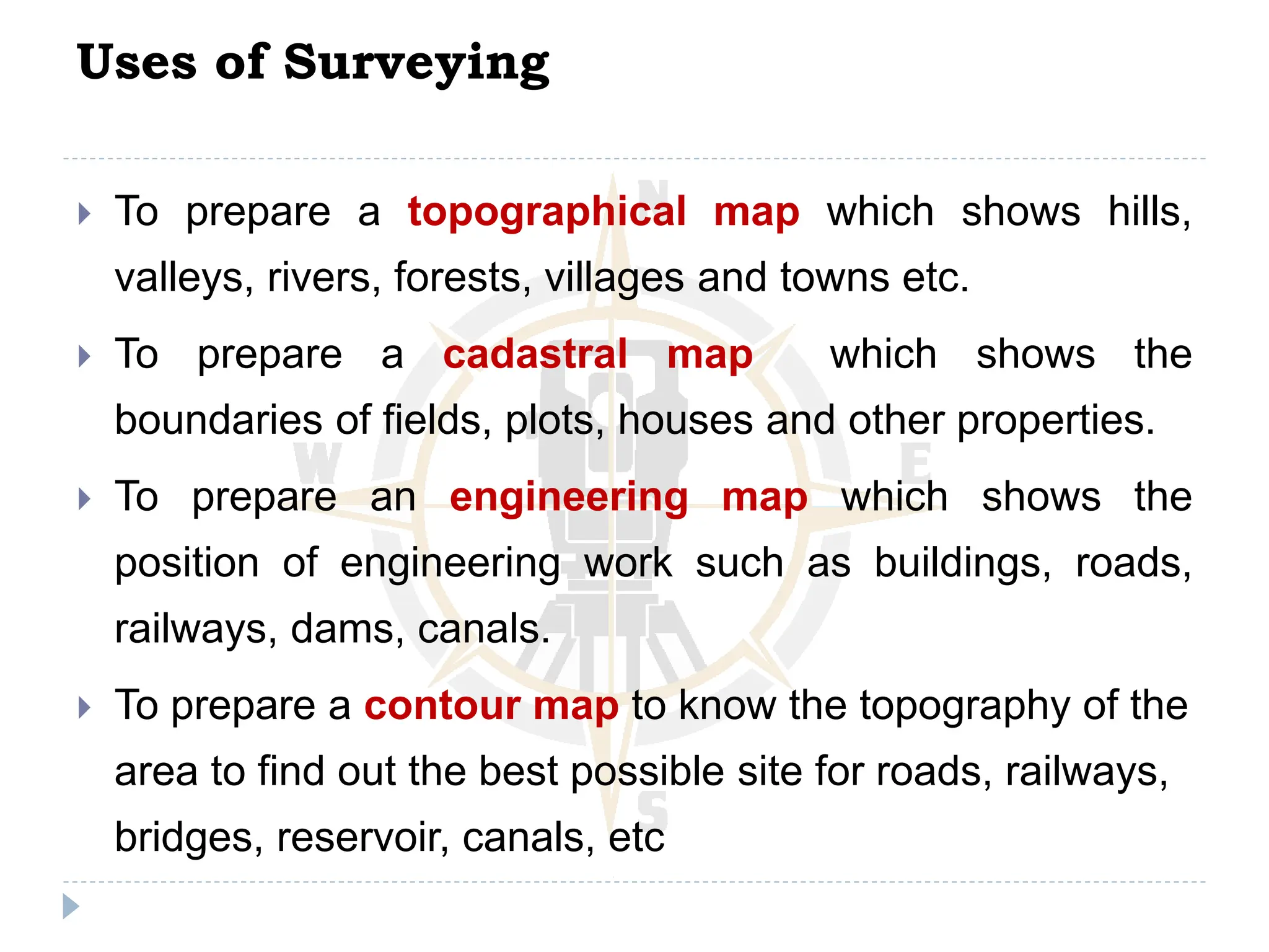 Surveying - objectives, principles, classification | PPTX