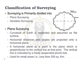 Surveying - objectives, principles, classification | PPTX