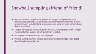 teknik_sampling pada penelitian Kualitatif | PPTX