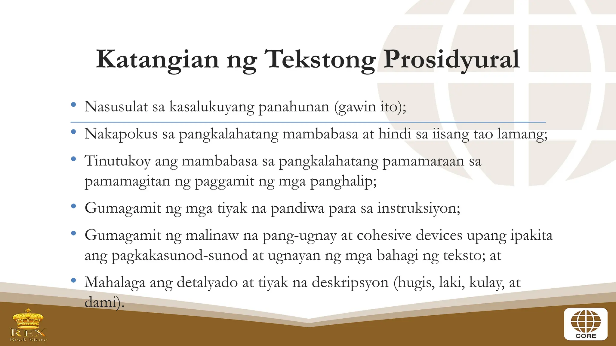 TEKSTONG PROSIDYURAL PAGBASA AT PAGSUSURI NG IBAT IBANG TEKSTO TUNGO SA ...