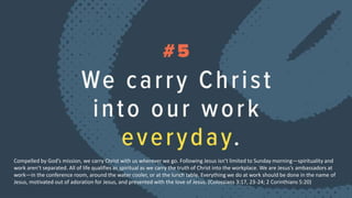 RightNow Media @ Work's 8 Tenets of Work as Worship | PPTX