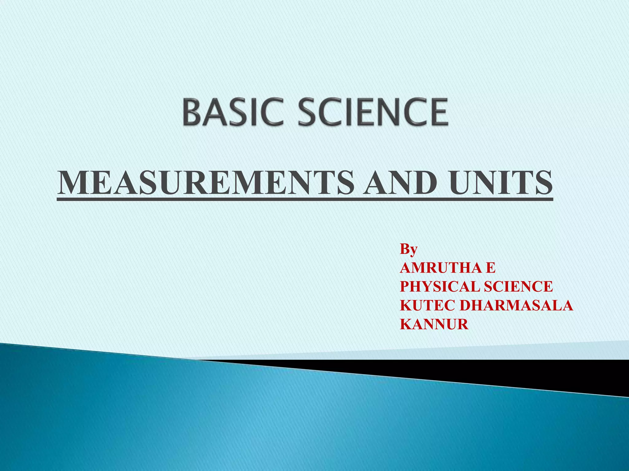 MEASUREMENTS AND UNITS | PPTX