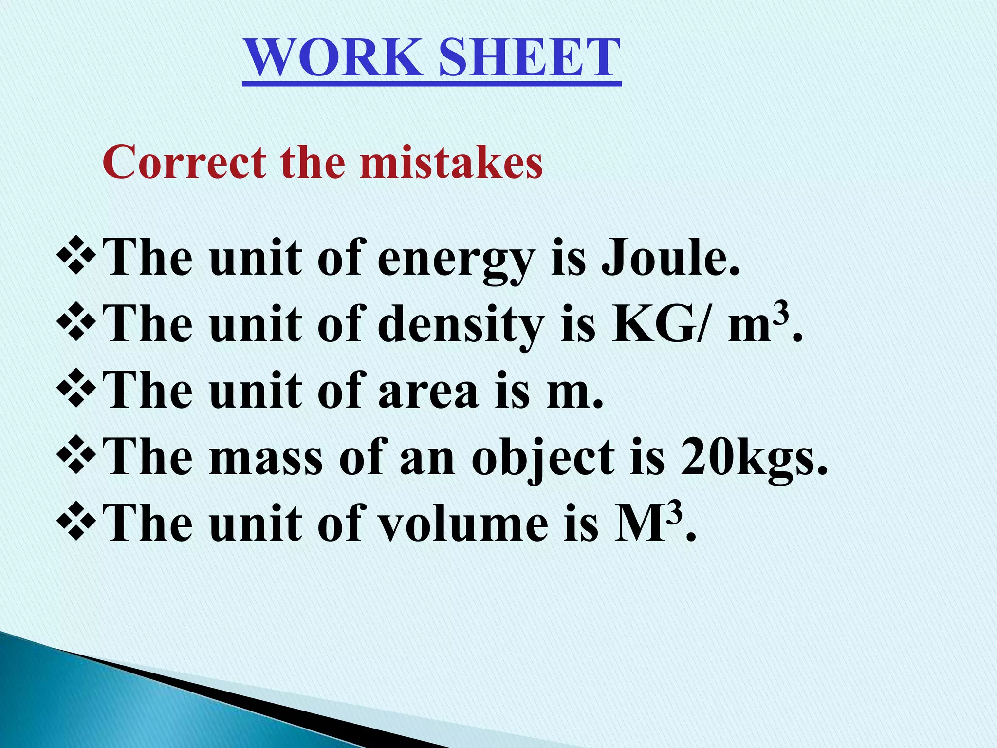 MEASUREMENTS AND UNITS | PPTX