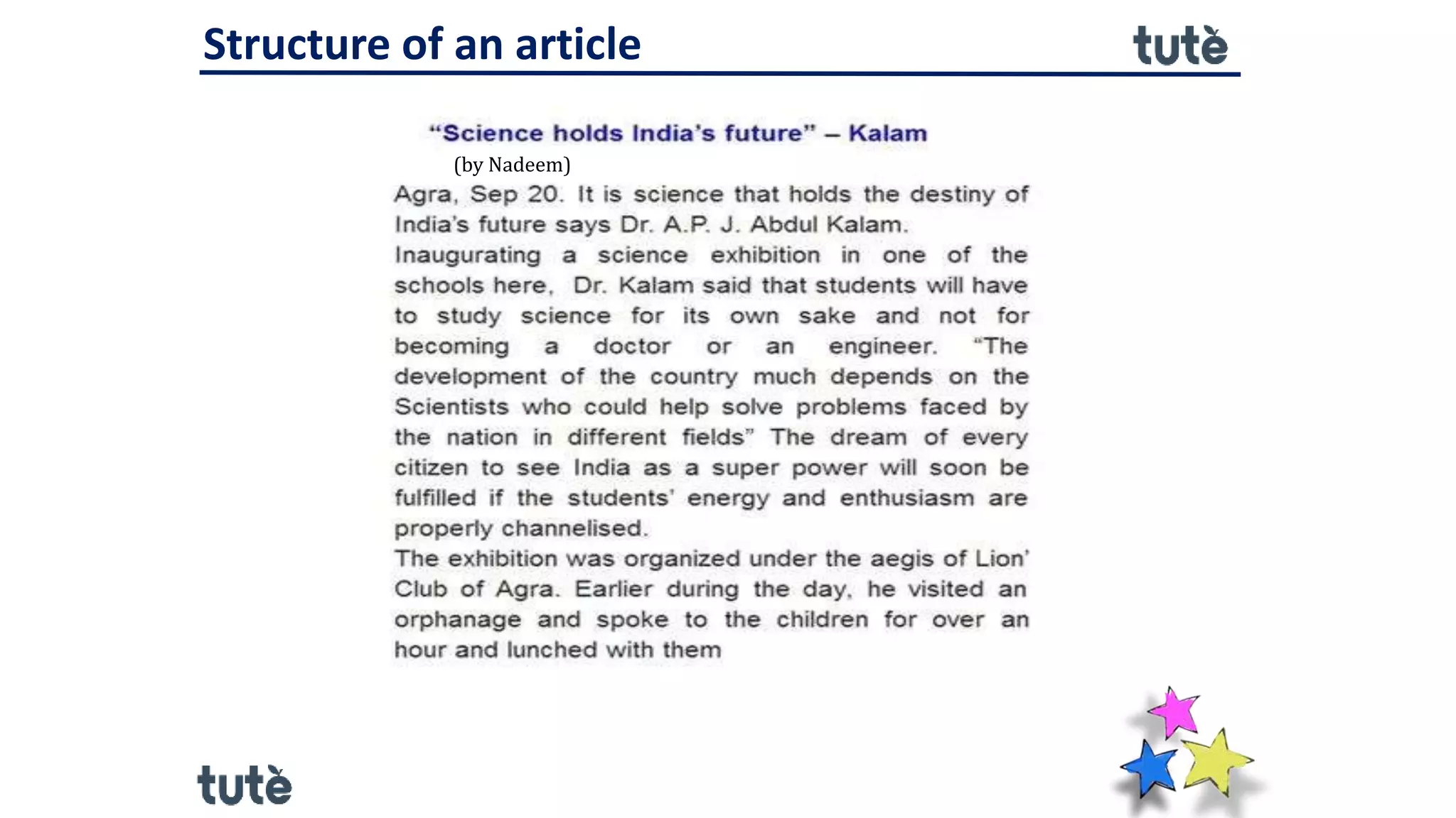 8th article writing | PPTX