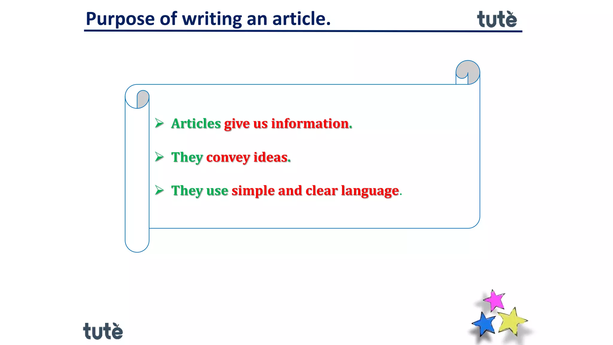 8th article writing | PPTX