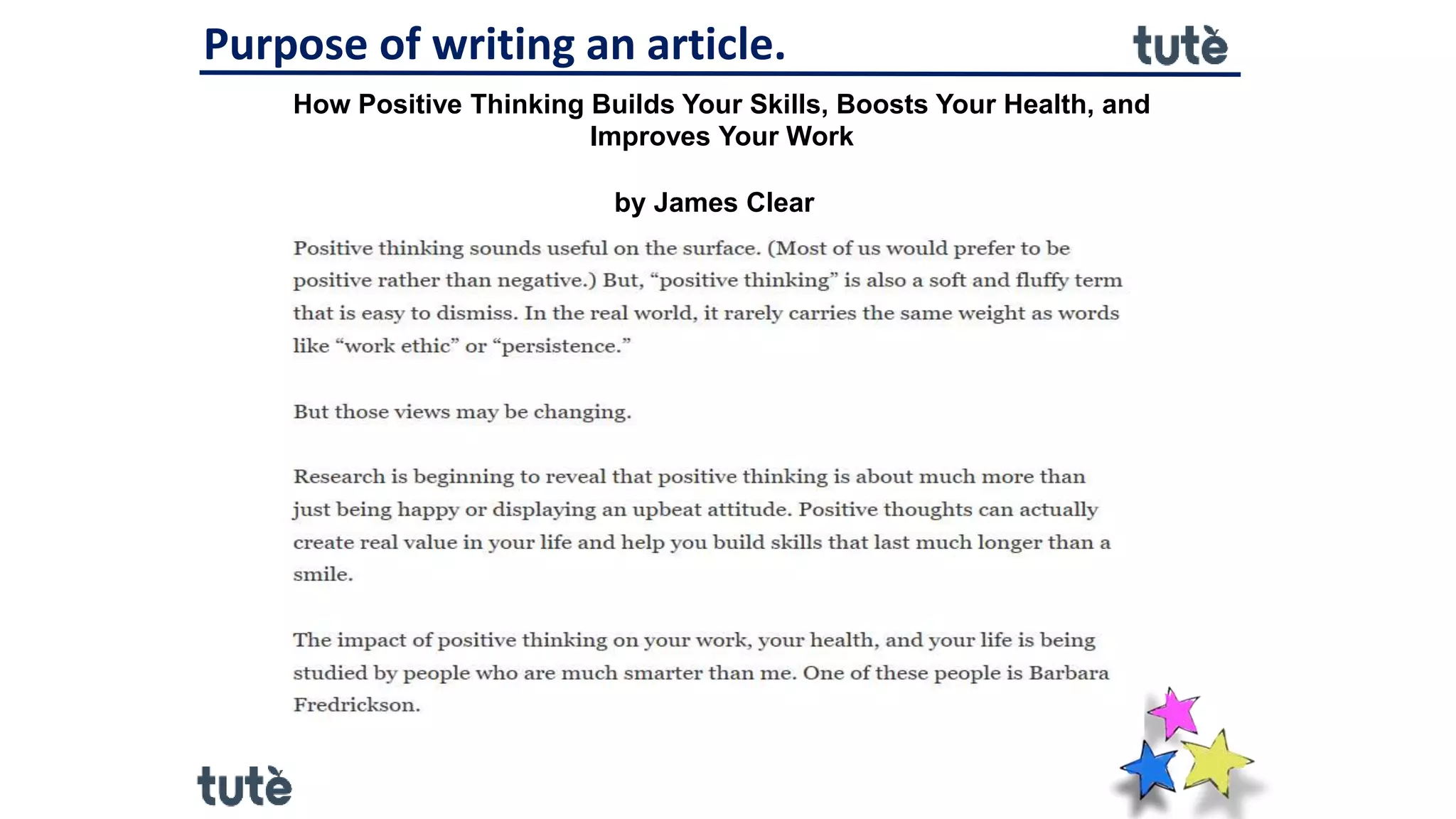 8th article writing | PPTX