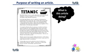 8th article writing | PPTX