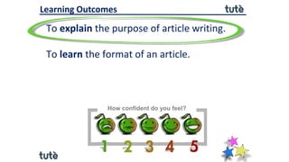 8th article writing | PPTX