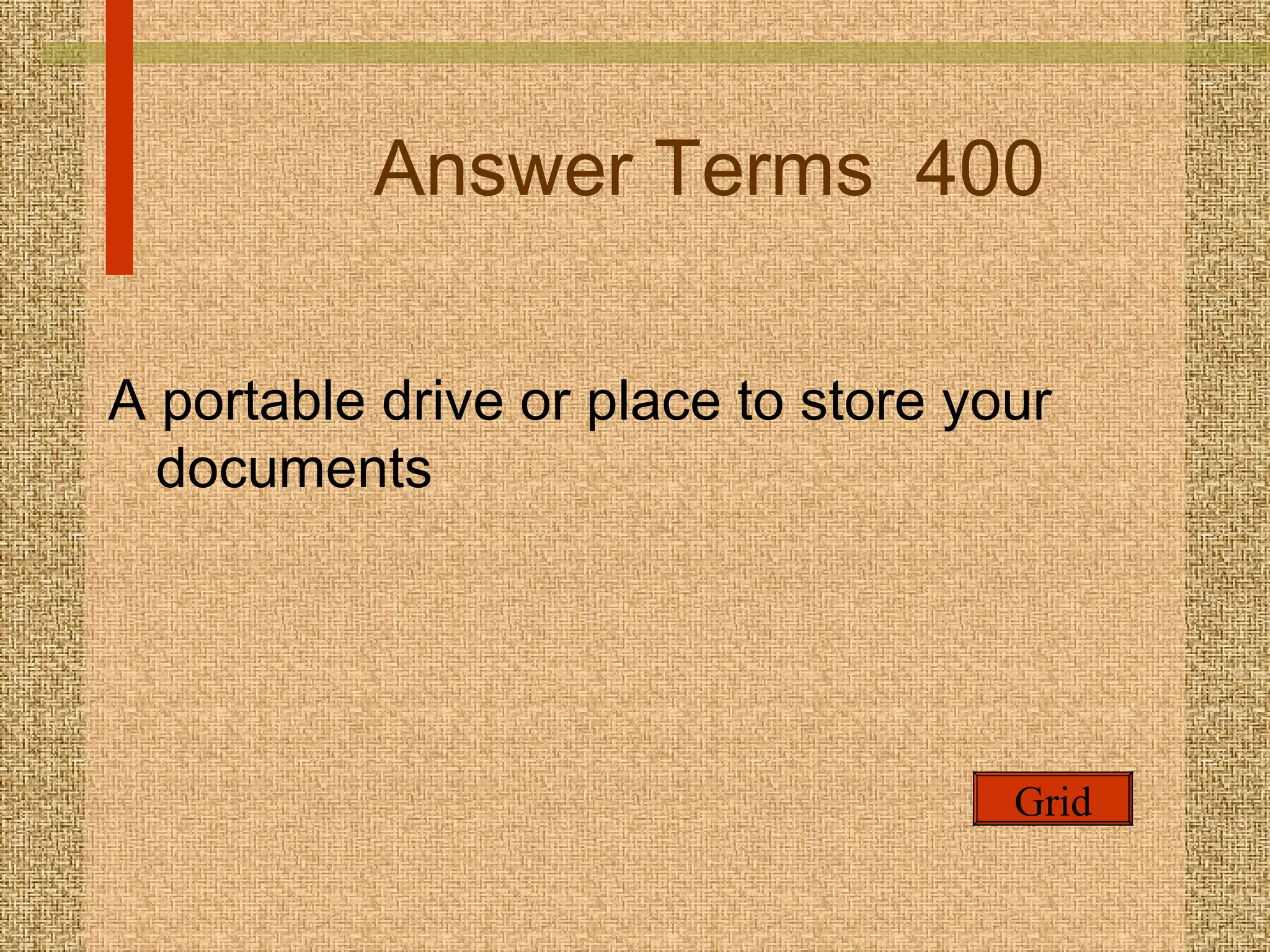 8th Computer Jeopardy Game | PPT