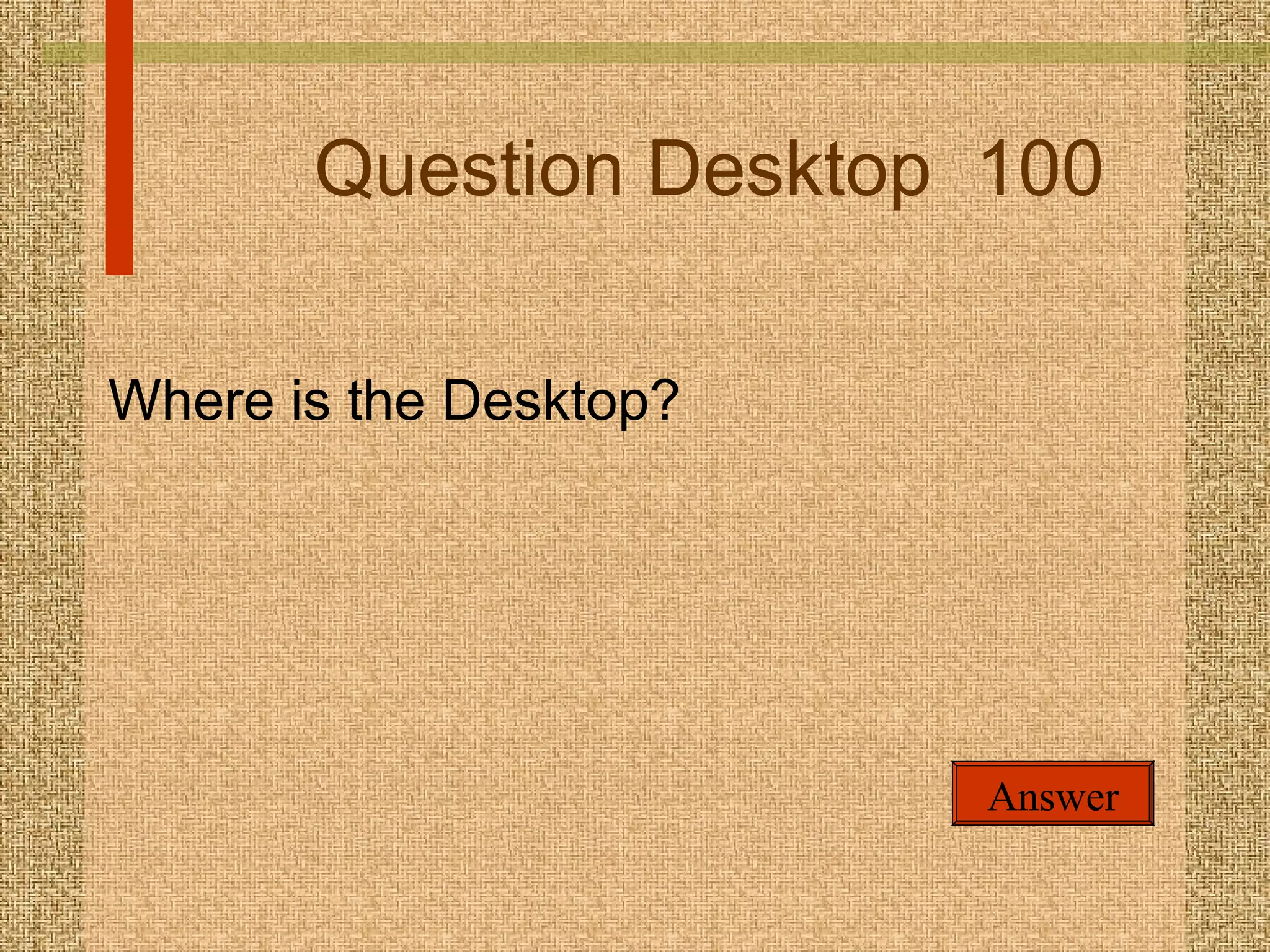 8th Computer Jeopardy Game | PPT